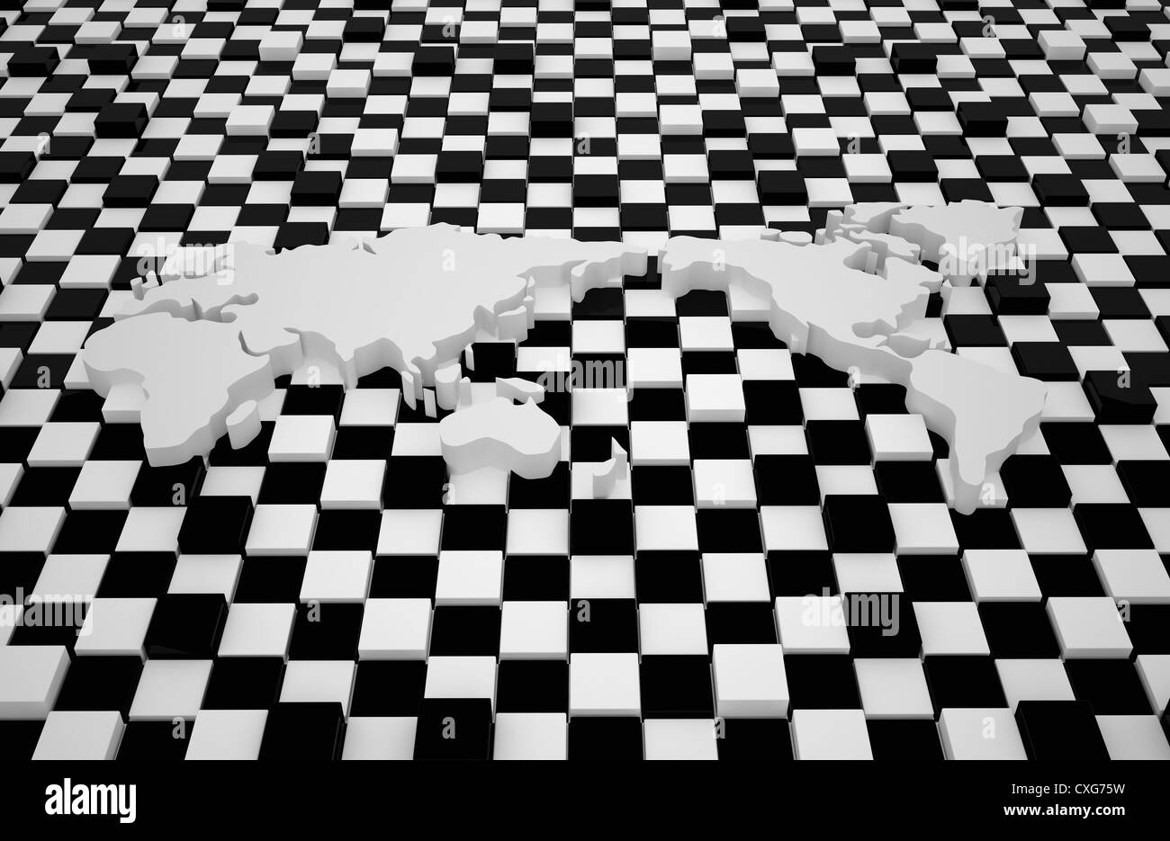 Cube world Black and White Stock Photos & Images - Alamy