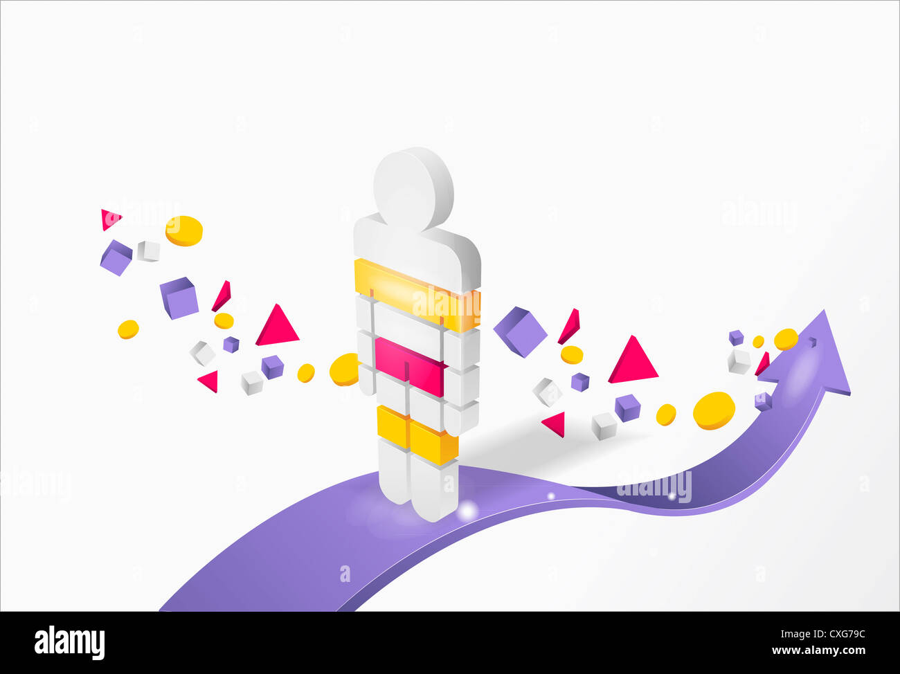 human body made of colorful figures Stock Photo - Alamy