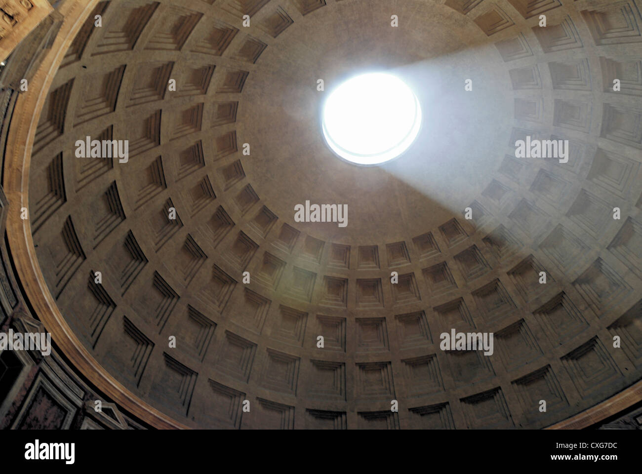 VIEWS OF ANCIENT ROME and the Oculus in the dome of the Pantheon Stock ...