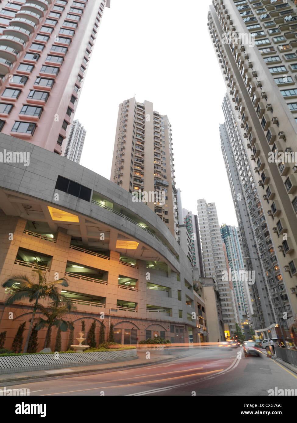 Vehicles drive on a street in Central, Hong Kong Stock Photo - Alamy