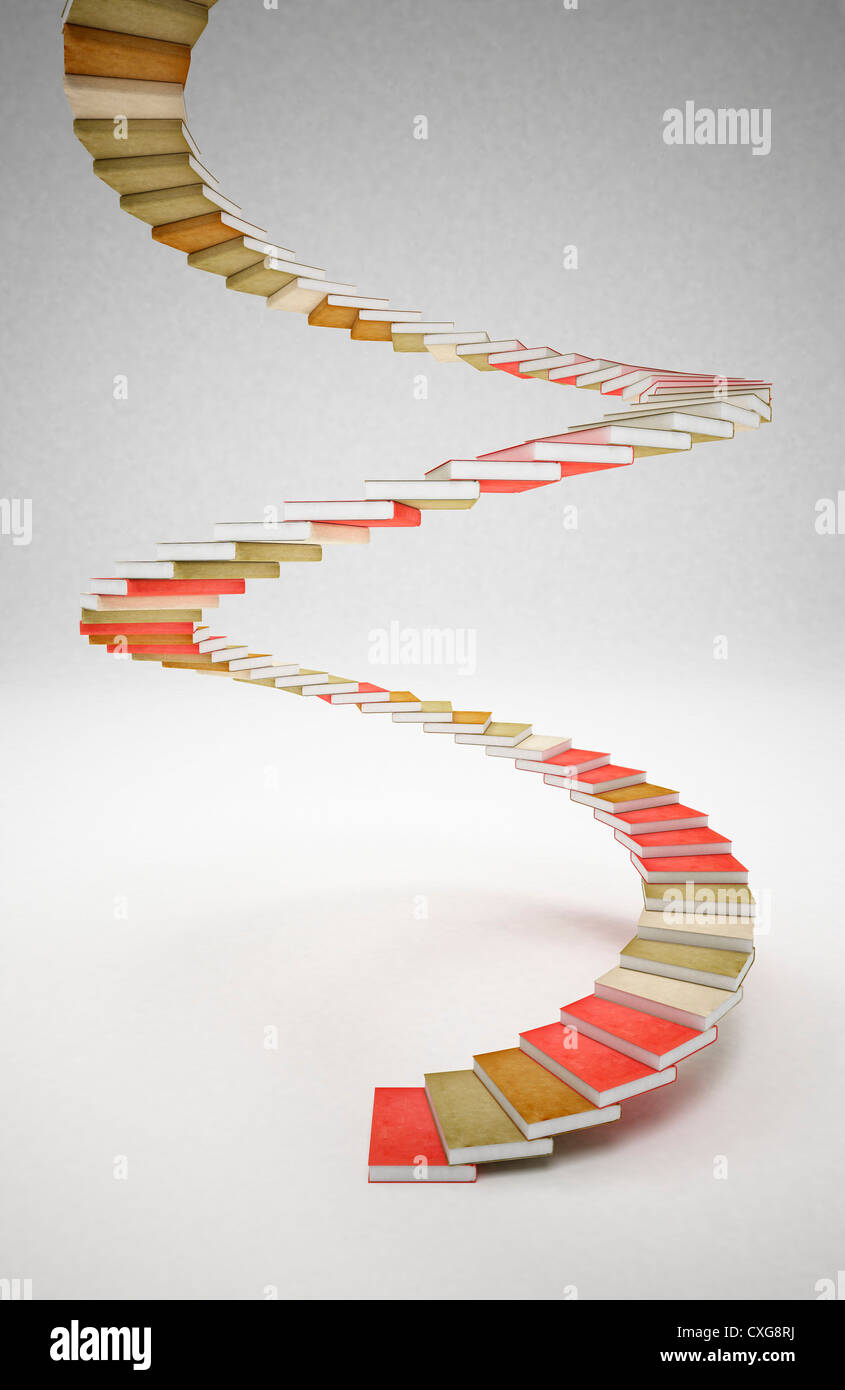 steps made of books Stock Photo - Alamy