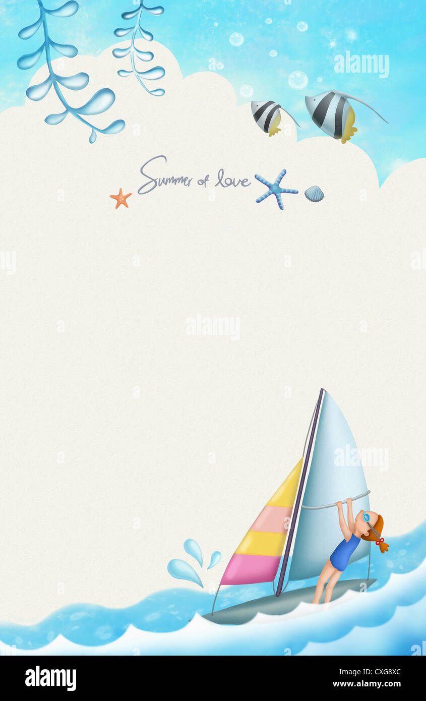 summer sea background Stock Photo - Alamy