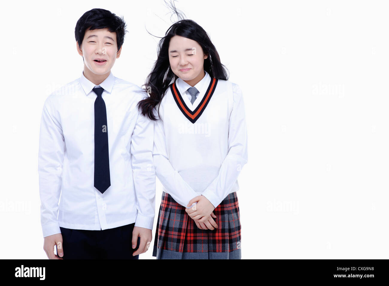 students facing wind Stock Photo - Alamy