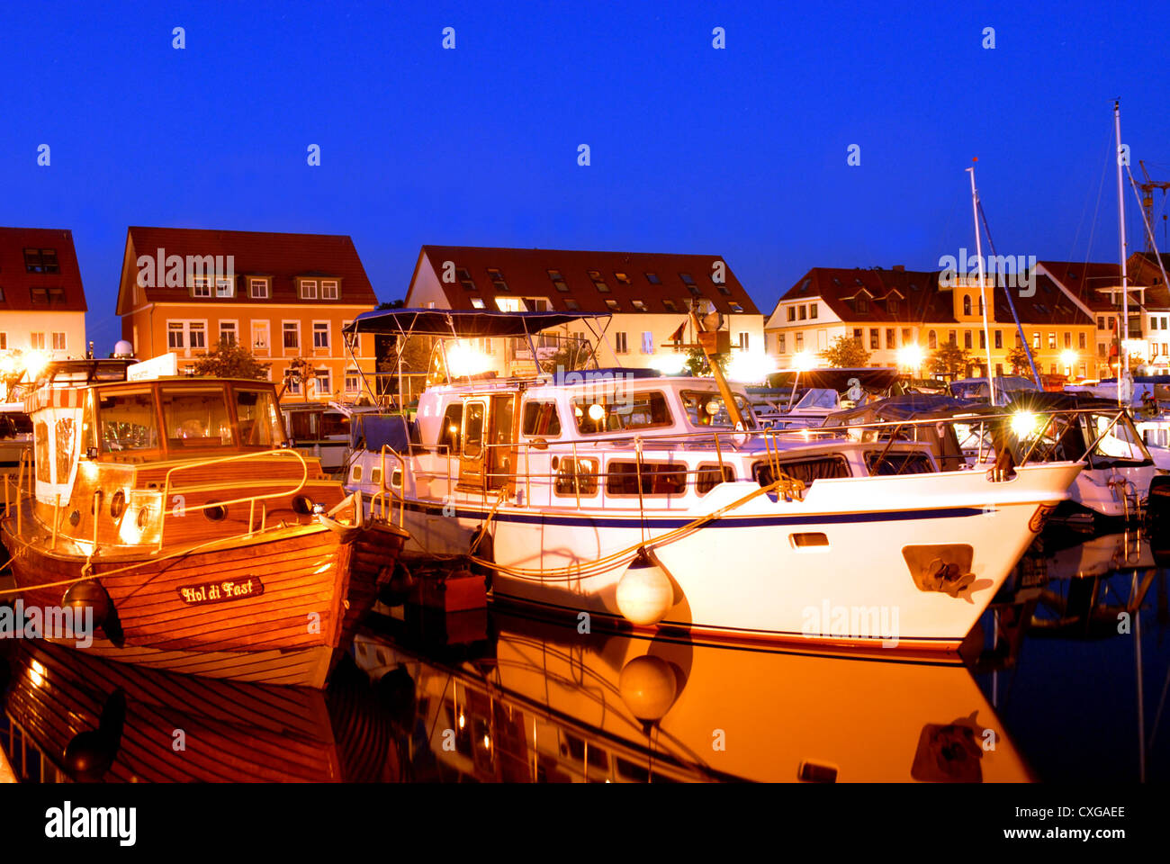 Goods (Mueritz) that lit marina Stock Photo - Alamy