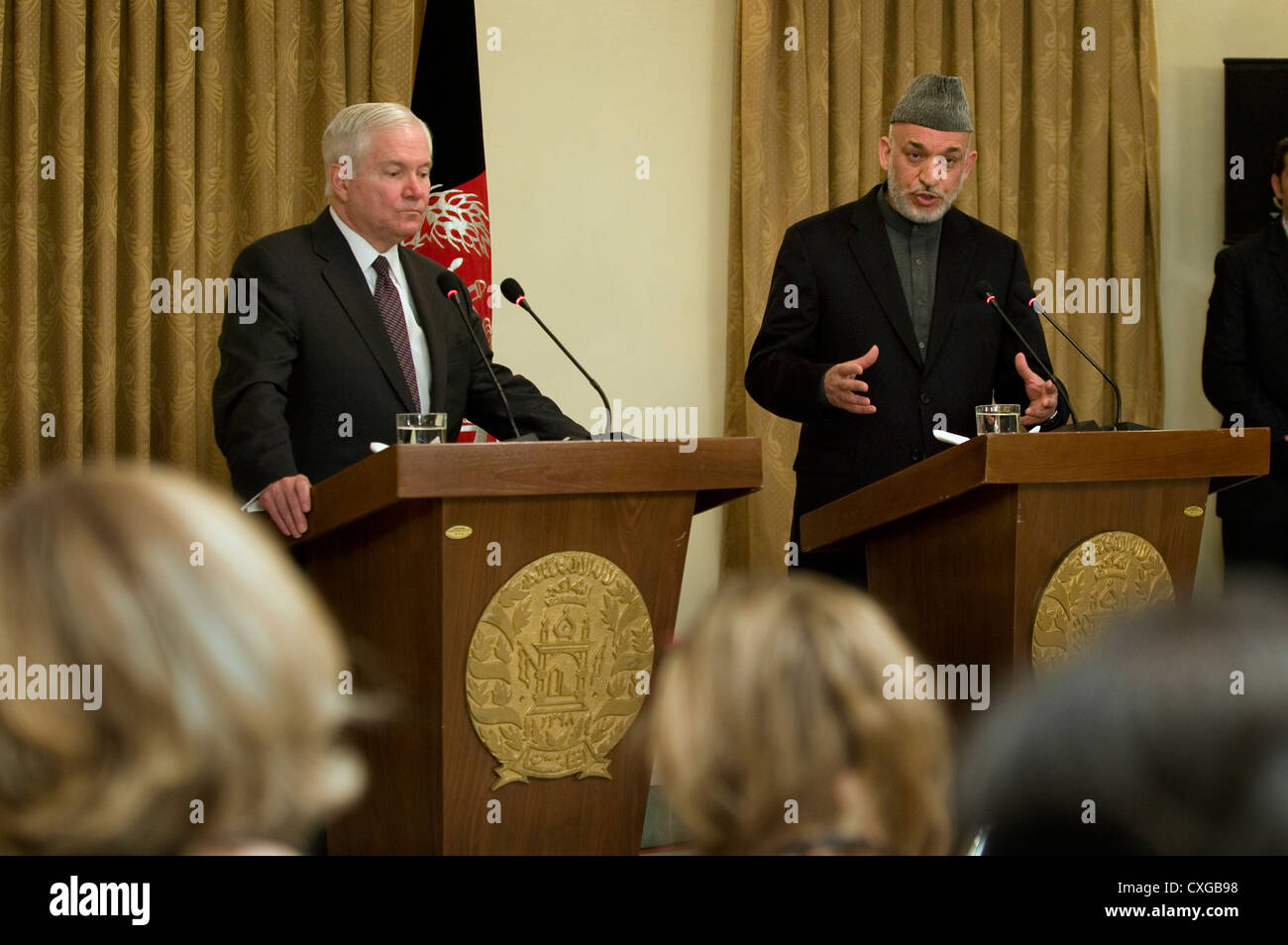 US Secretary of Defense Robert Gates holds a joint press conference ...