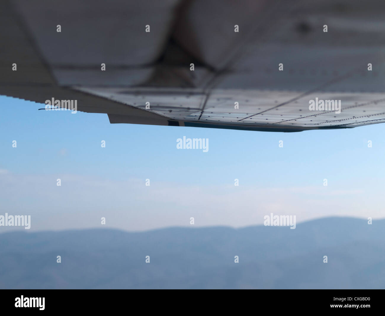 View from Cessna airplane Stock Photo - Alamy