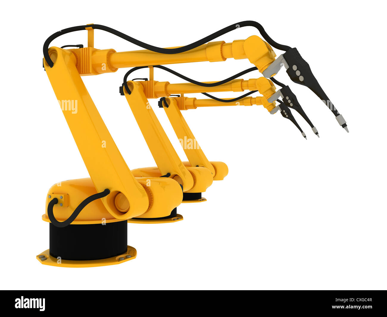 Industrial Robotic Arm Isolated On White Stock Photo - Alamy