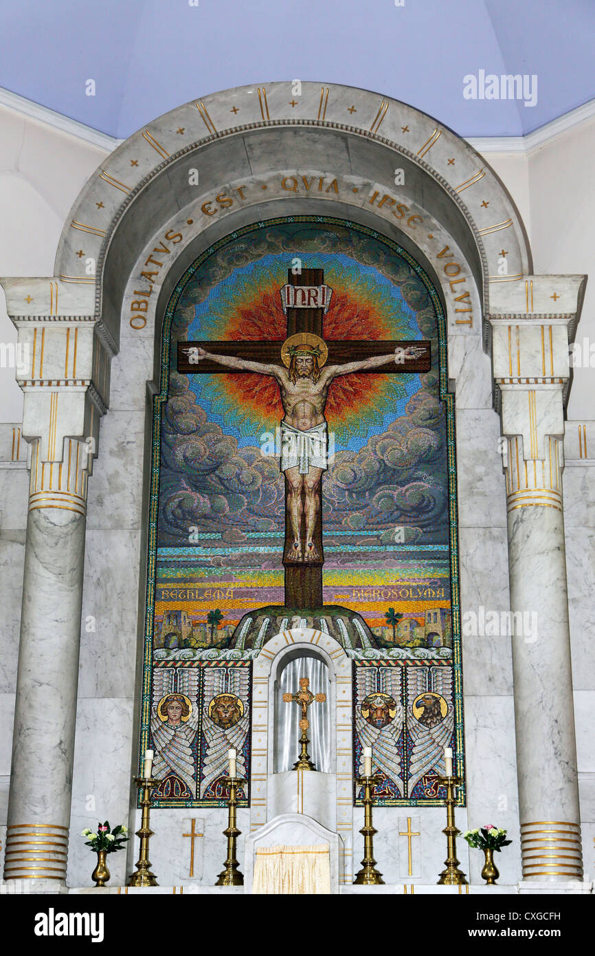 Surrey England Sutton Church of Our Lady Of The Rosary Altar Mosaic Of ...