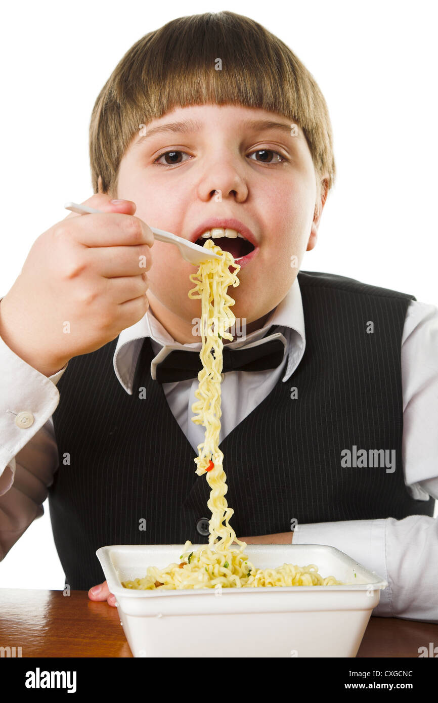 China boy noodles hi-res stock photography and images - Alamy