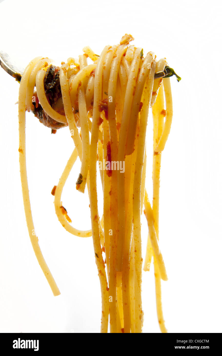Fork with spaghetti hi-res stock photography and images - Alamy