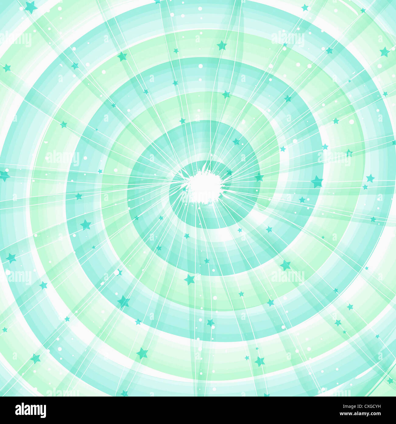 blue vertex shape with stars spurting from the center Stock Photo - Alamy