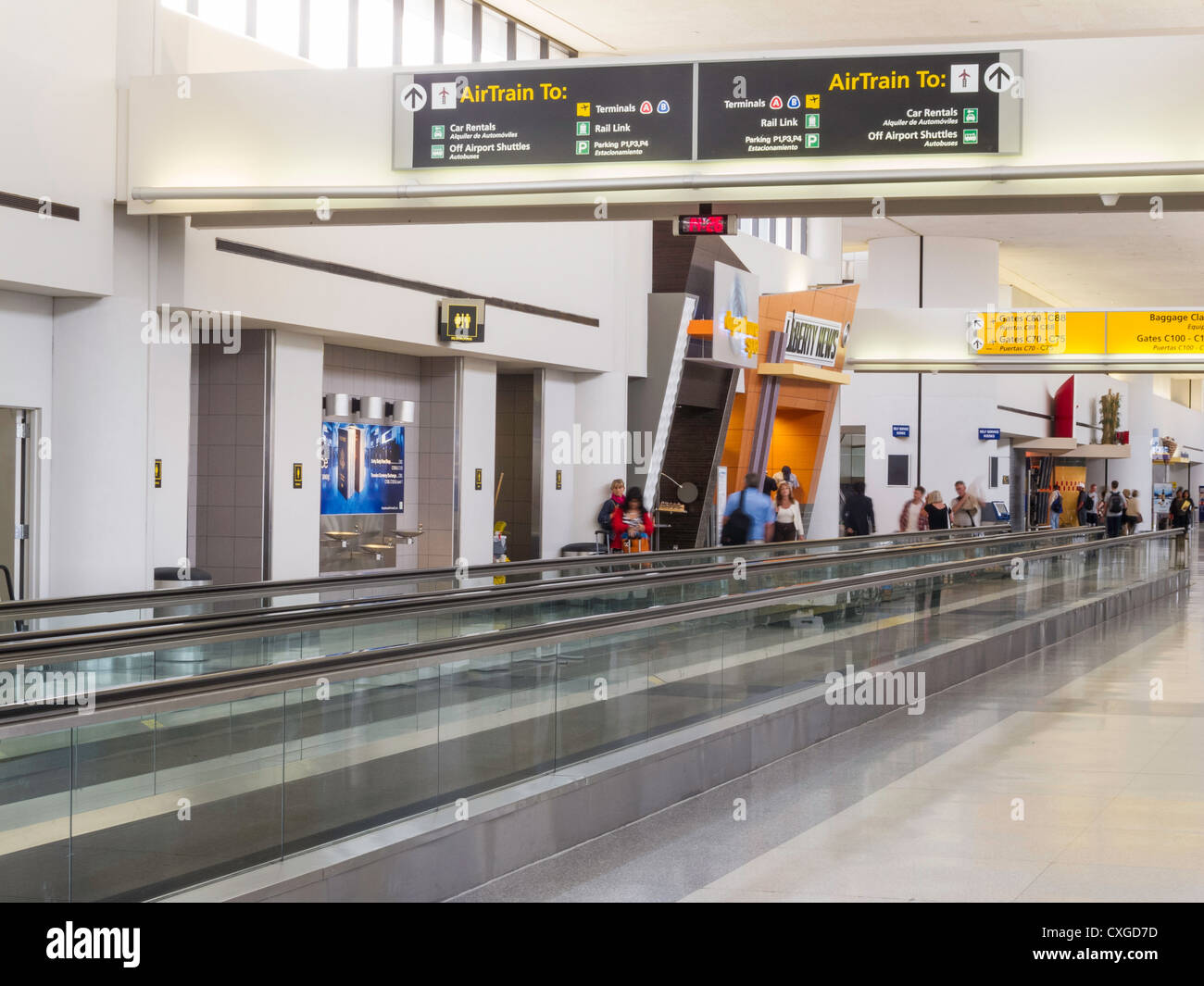 Passenger Concourse Moving Sidewalks, Newark Liberty International ...