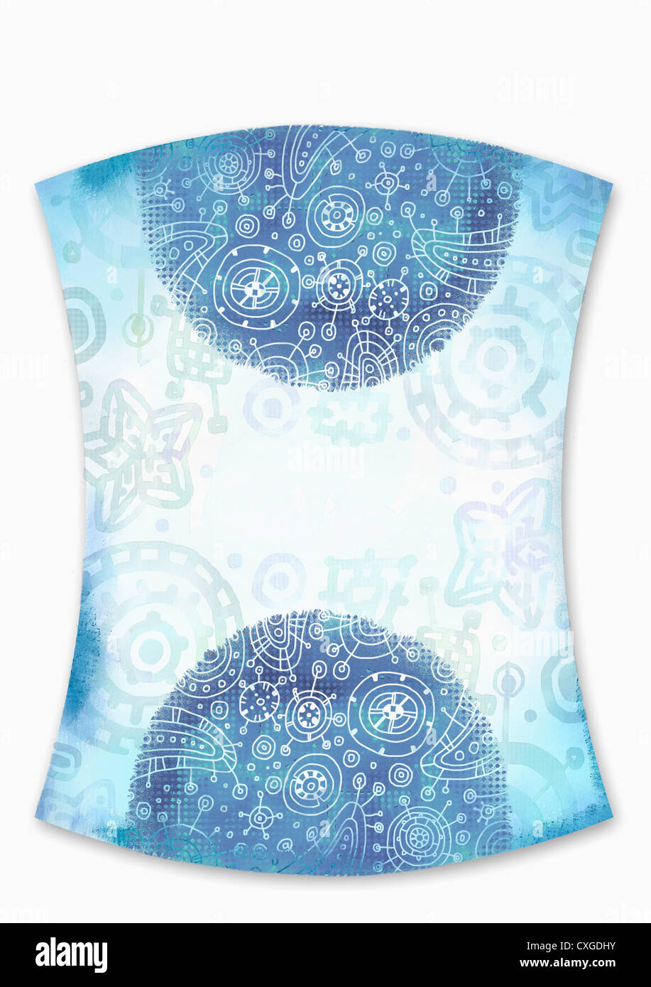 A illustration of a blue exotic design Stock Photo - Alamy