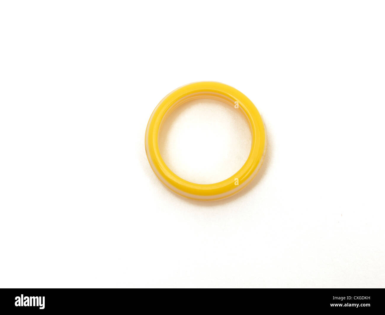 A Yellow Plastic Ring Stock Photo - Alamy