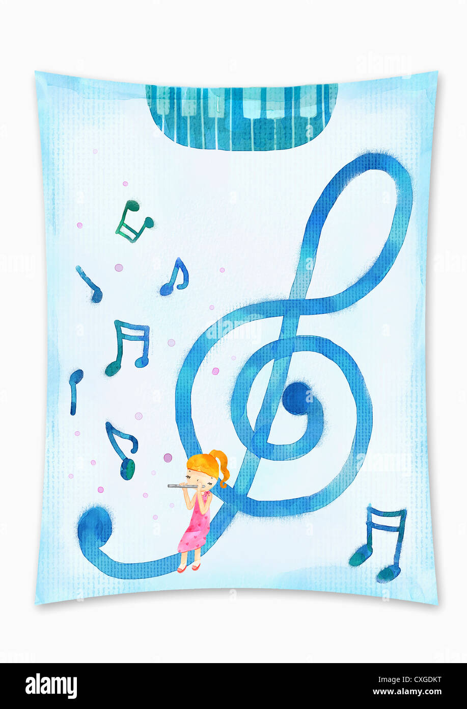 A illustration of music symbols Stock Photo - Alamy