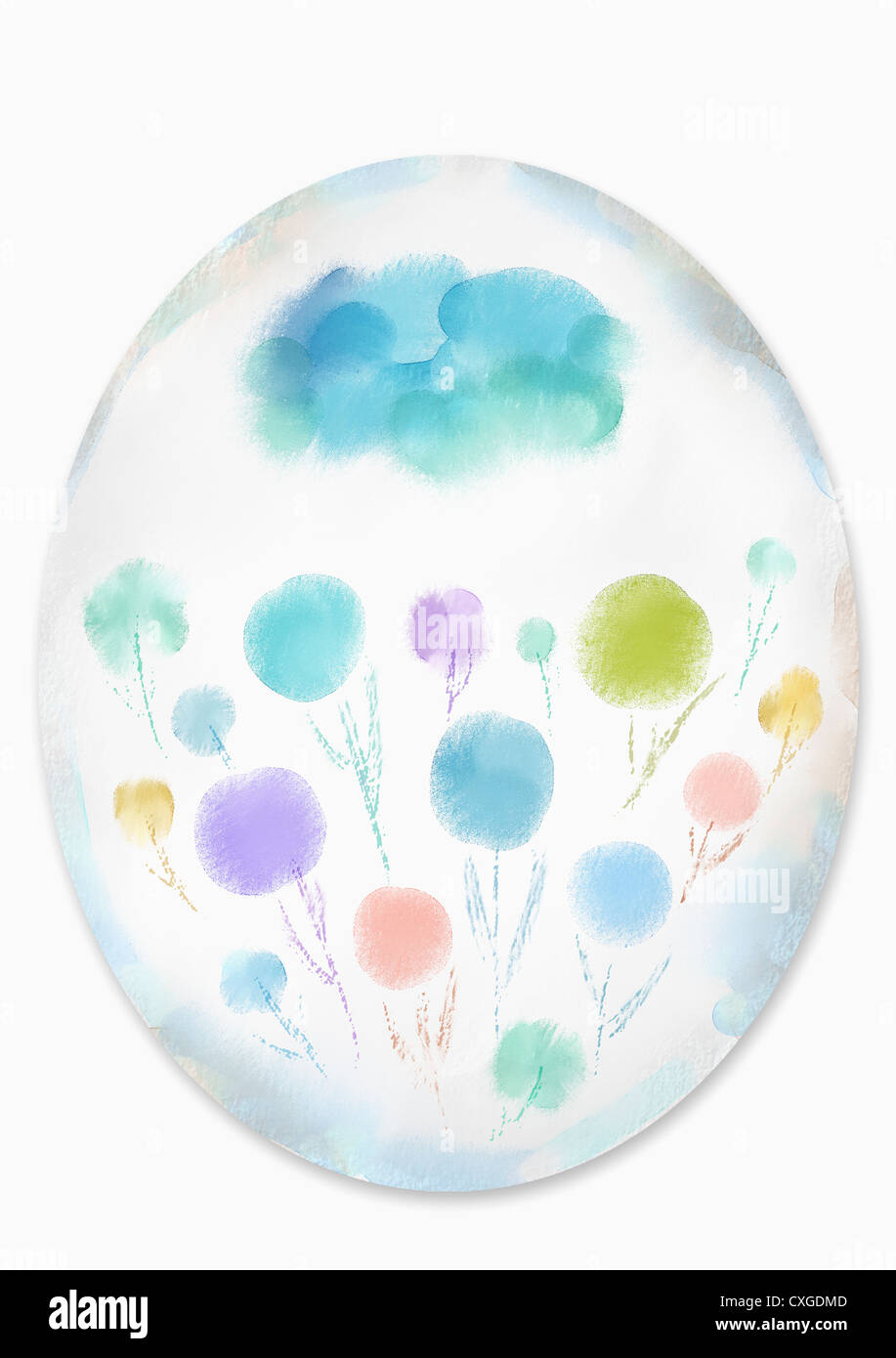 A illustration of circle flowers Stock Photo - Alamy