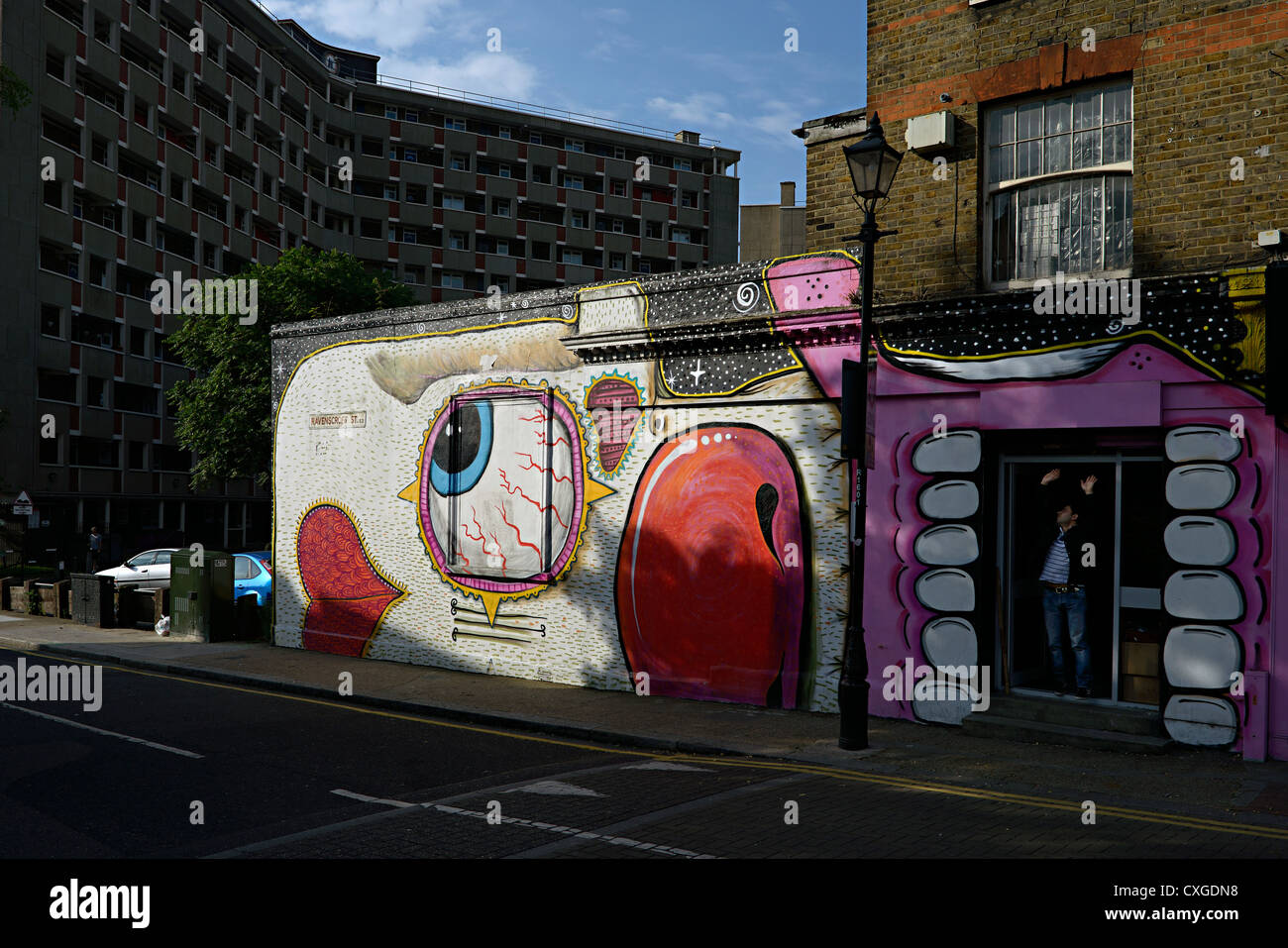 street art hackney road london Stock Photo - Alamy