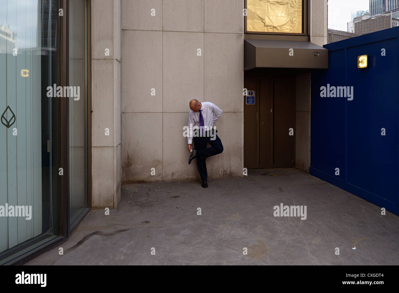 city of london chewing gum pavement Stock Photo - Alamy