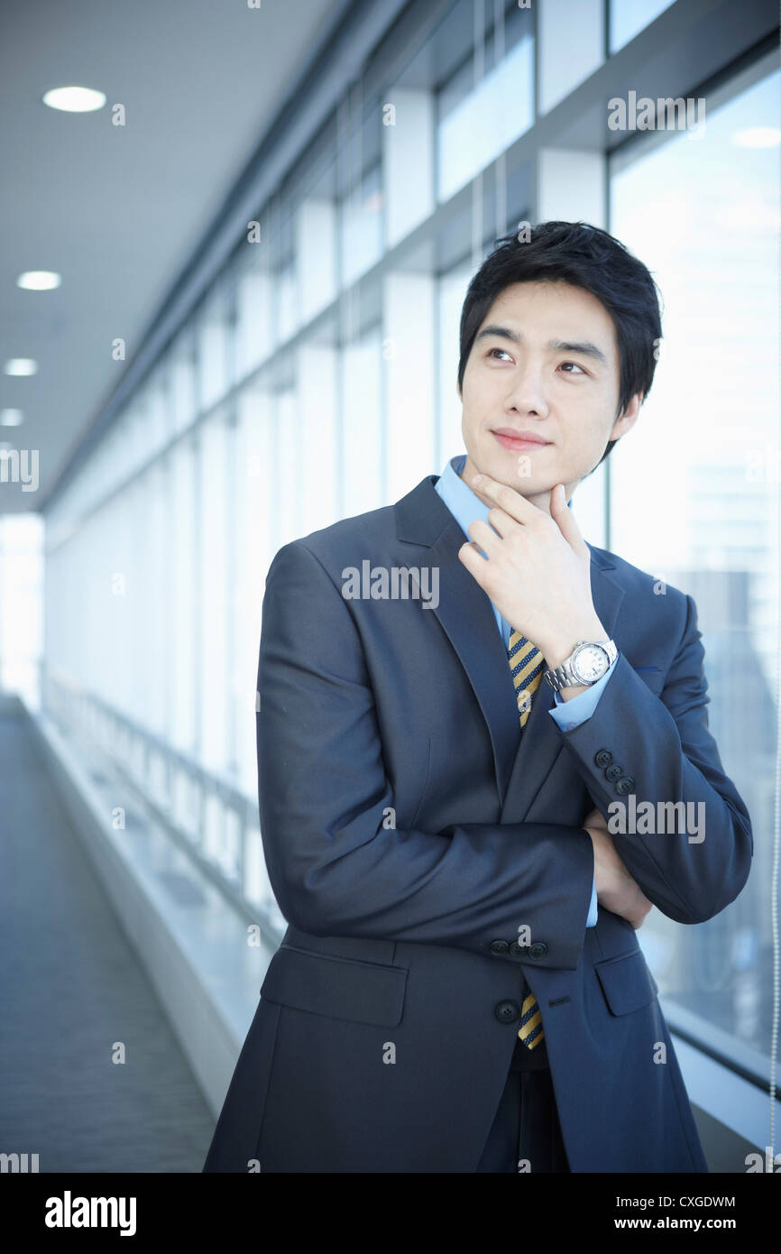 A businessman looking at his schedule book Stock Photo - Alamy