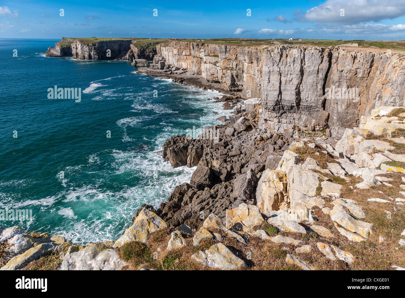 CLIFFS NR ST GOVAN'S HEAD, CASTLEMARTIN PEMBROKESHIRE WALES UK Stock ...