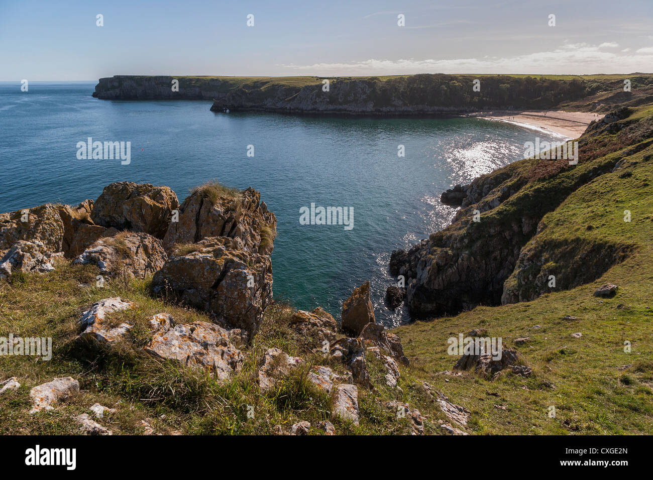 KBARAFUNDLE BAY AND BEACH NR STACKPOLE PEMBROLESHIRE WALES UK Stock ...