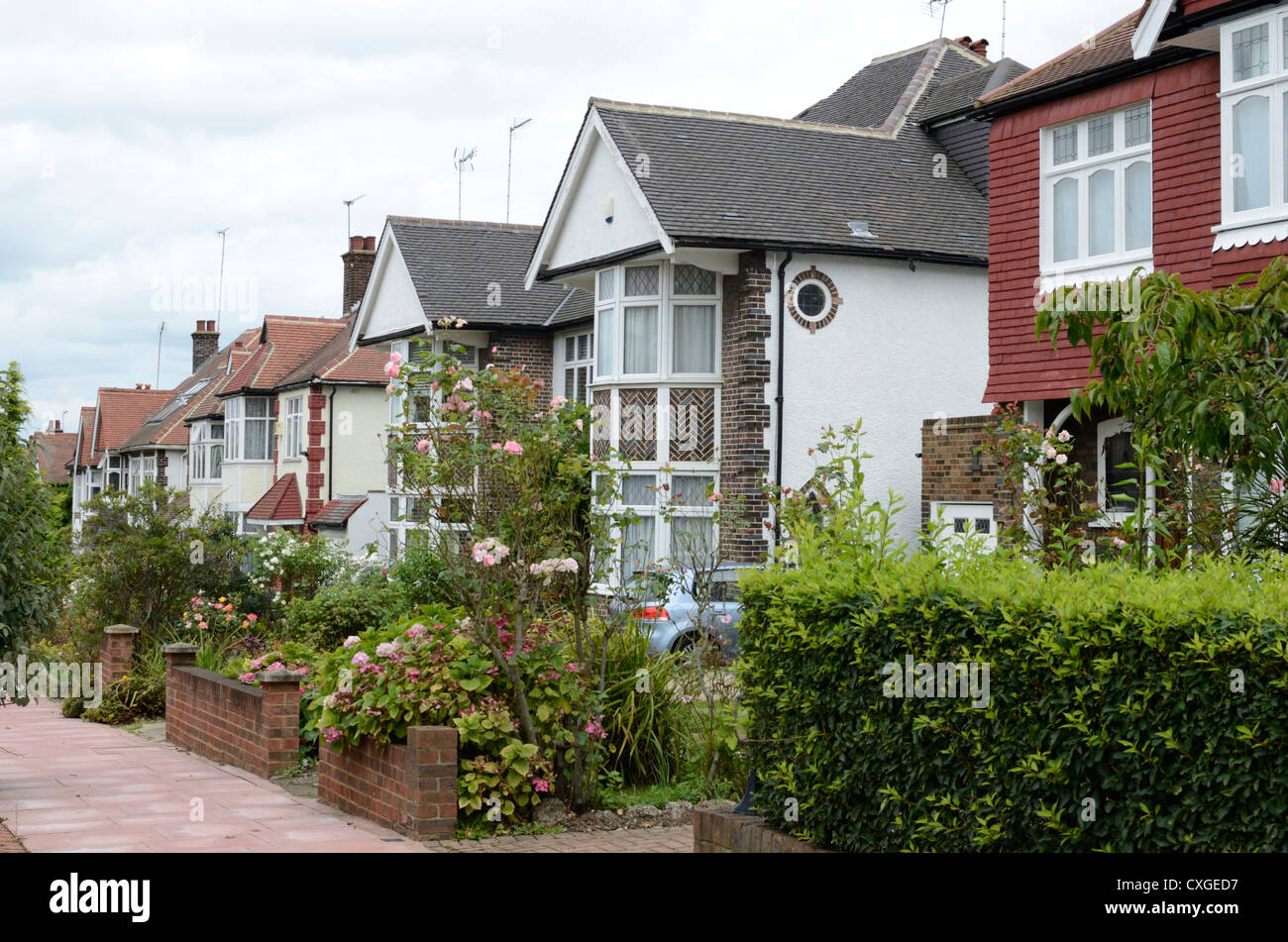 Houses in Church Vale, East Finchley N2, London, England Stock Photo ...