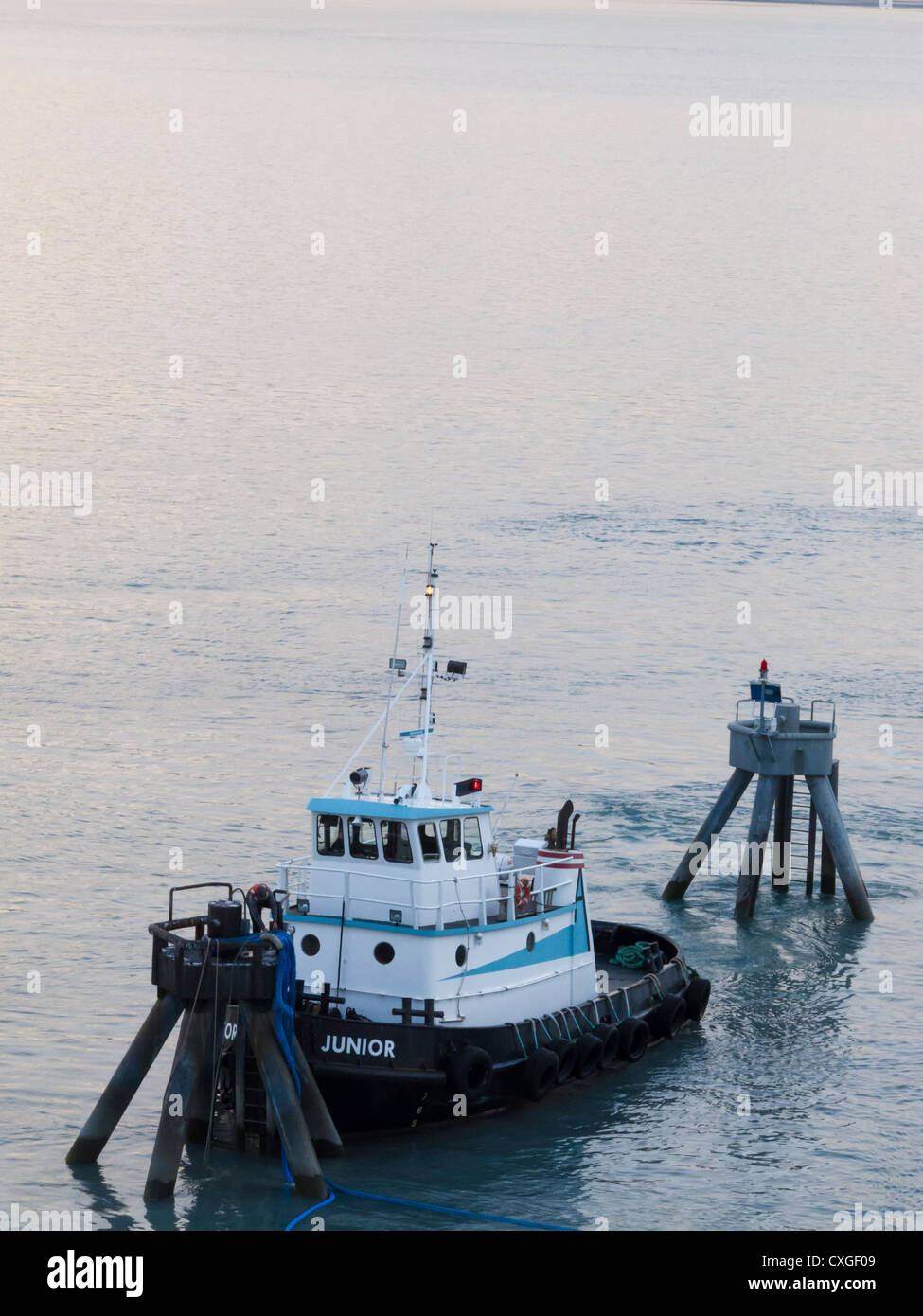 "Junior" Tugboat and Mooring Lines, Cruise Boat Ramp, Seward Harbor ...