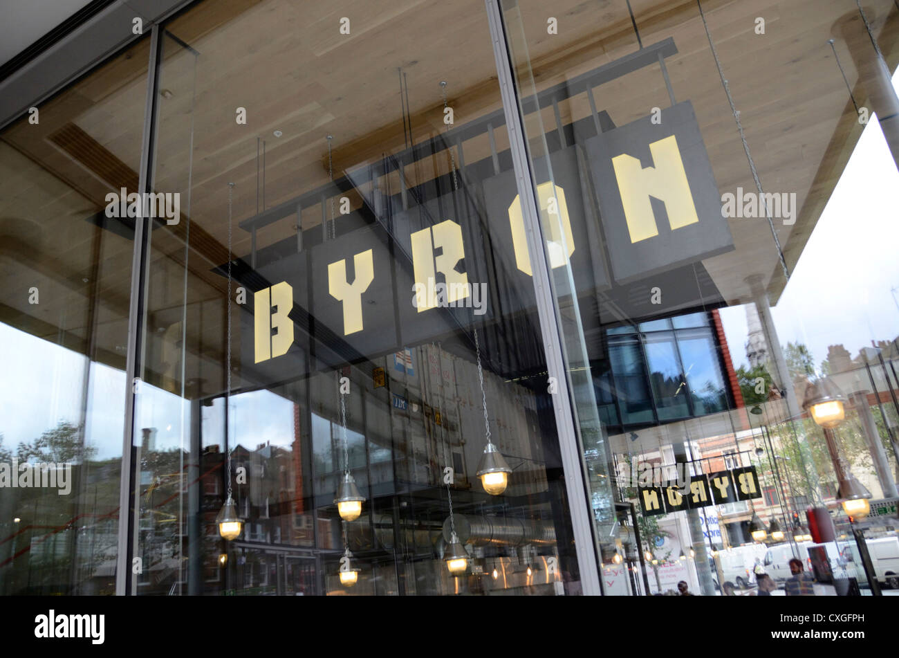 Byron restaurant, St Giles Central, London, England Stock Photo - Alamy