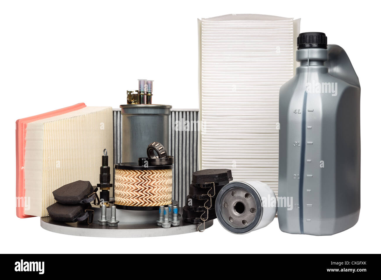 Various automotive spare parts Stock Photo - Alamy