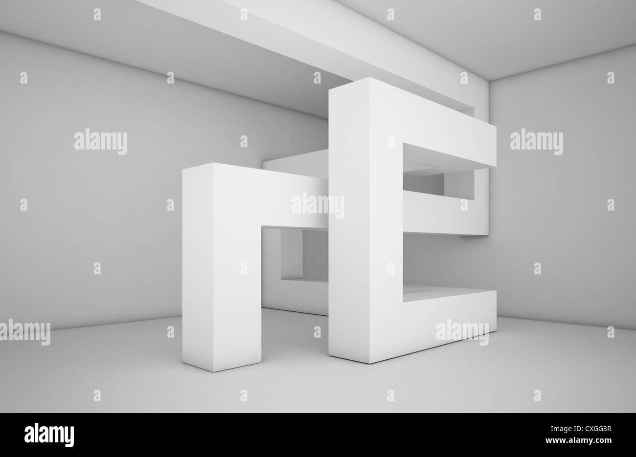 space with unique pillars Stock Photo - Alamy