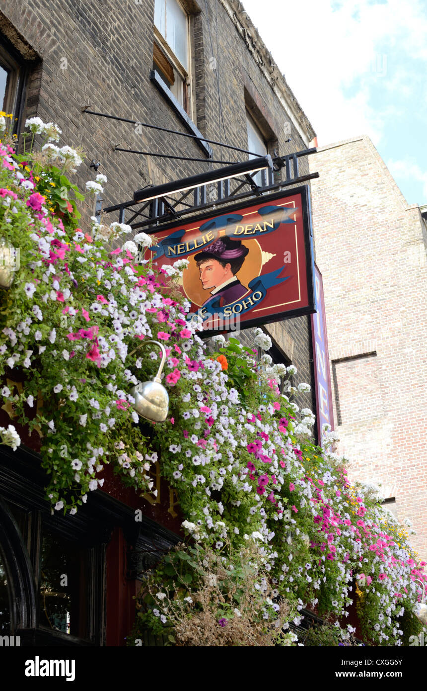 The Nellie Dean pub in Soho, London, England Stock Photo - Alamy