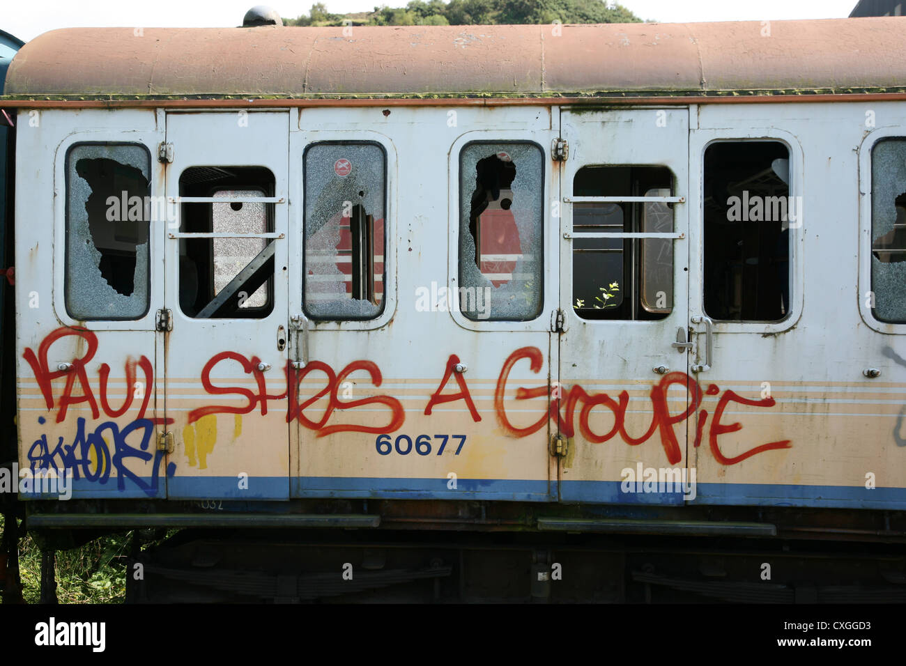 Old dead trains Stock Photo - Alamy