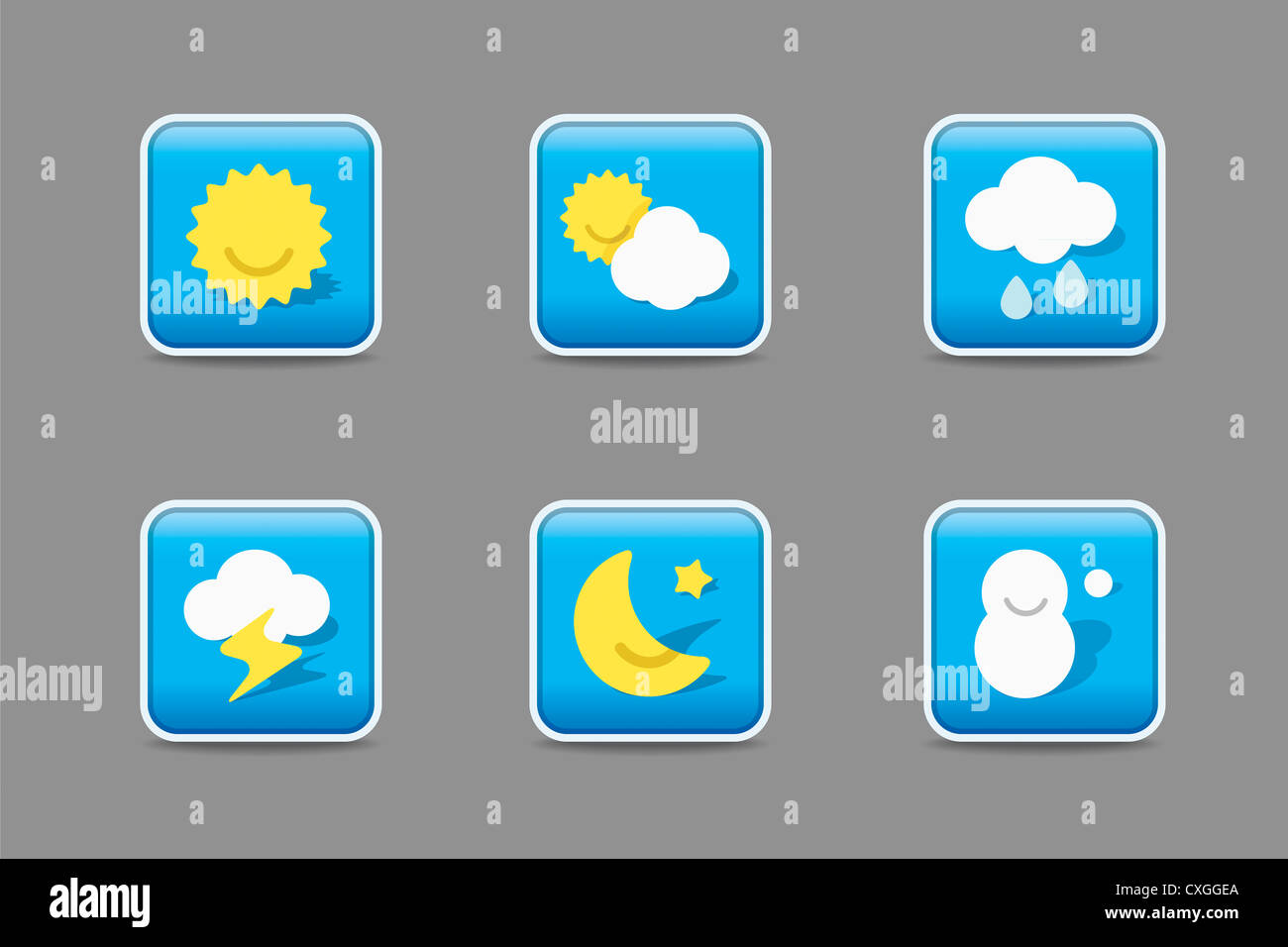 various weather icons Stock Photo - Alamy