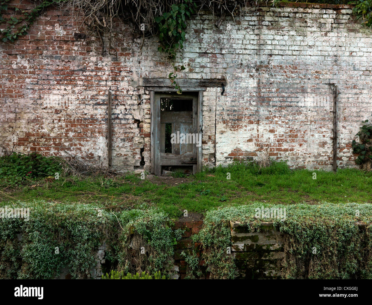 Old Door In Brick Wall Nonsuch Park Cheam Surrey England Stock Photo ...