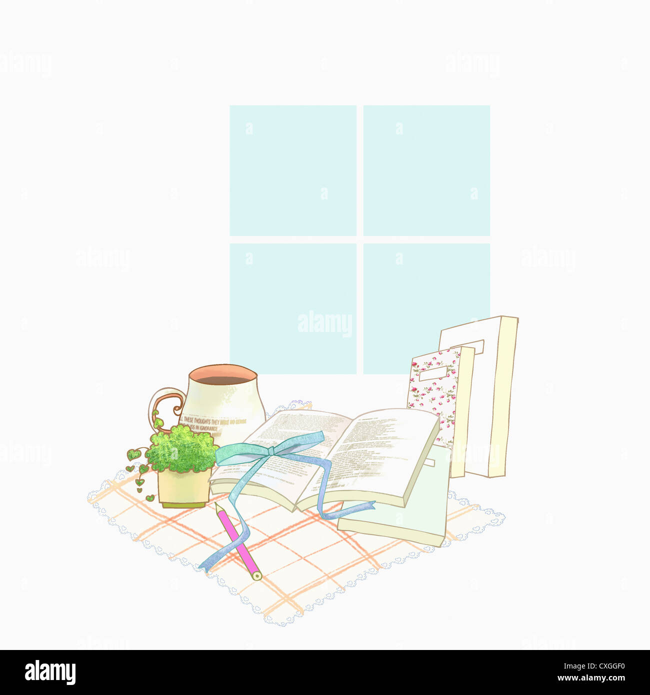 books and window background Stock Photo - Alamy