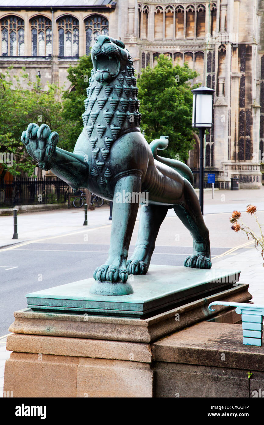 Alfred Frank Hardiman Lion Sculpture at City Hall Norwich Norfolk ...