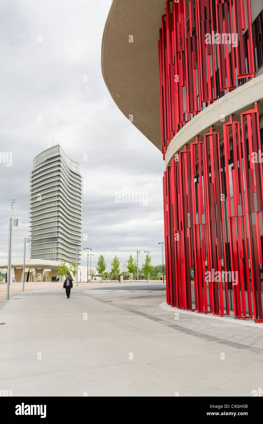 Water tower in ExpoZaragoza area, Saragossa, Aragon, Spain Stock Photo ...