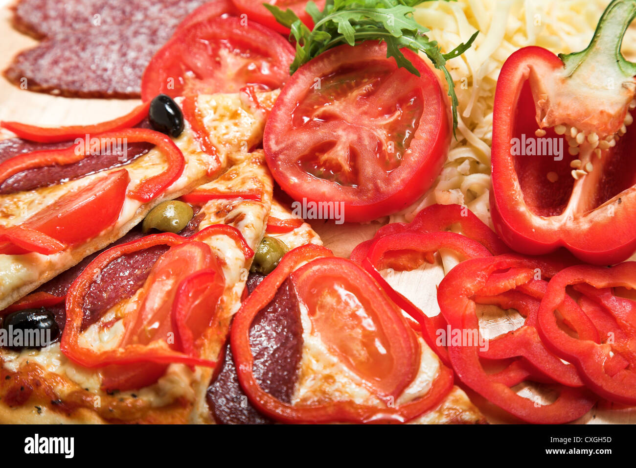 Ingredients for pizza Stock Photo - Alamy
