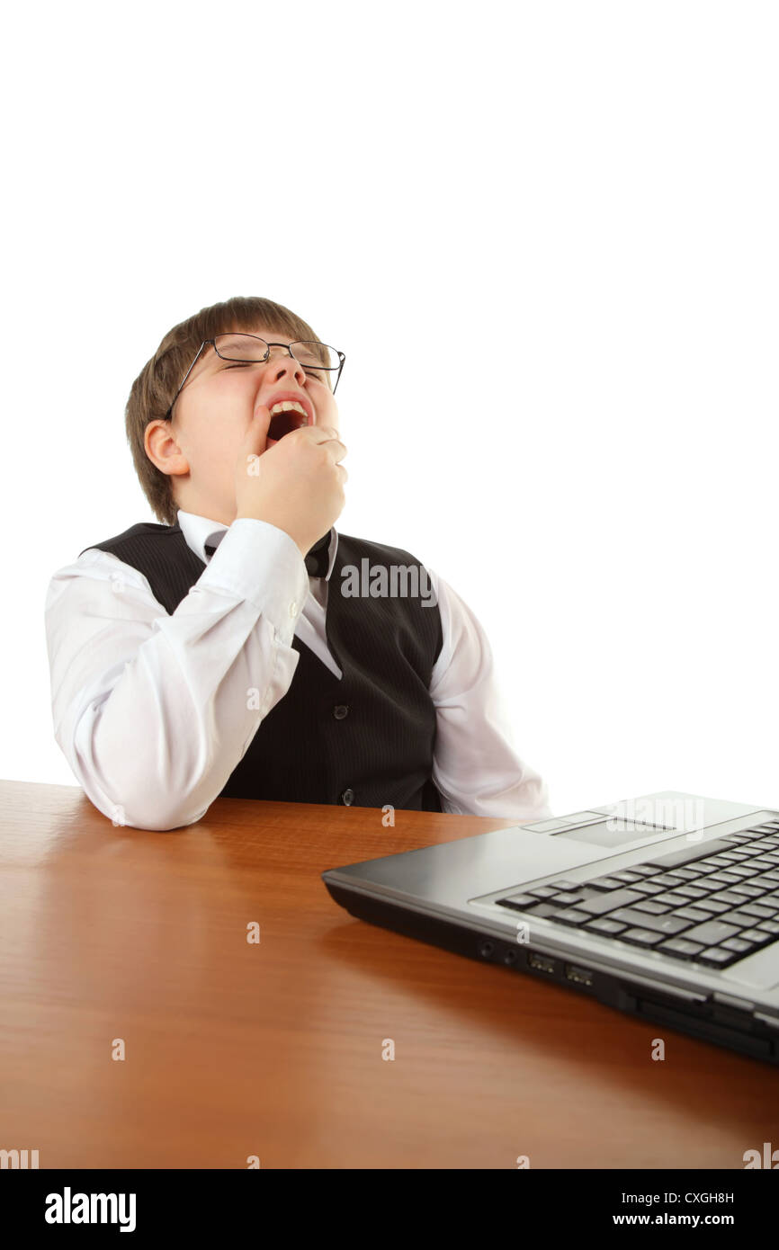 boy with computer Stock Photo - Alamy