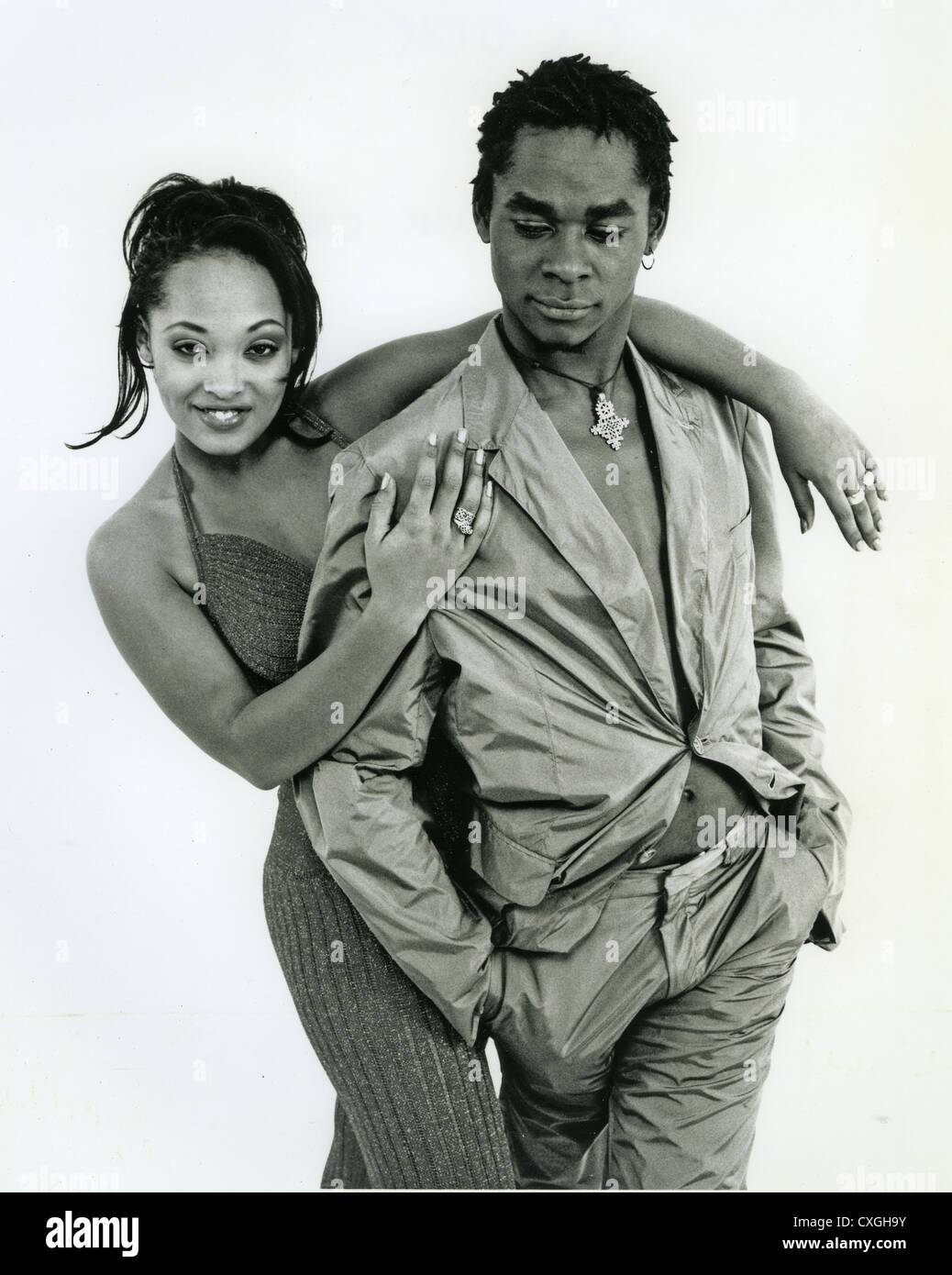 CLOCK Promotional photo of UK pop duo about 1995 Stock Photo - Alamy