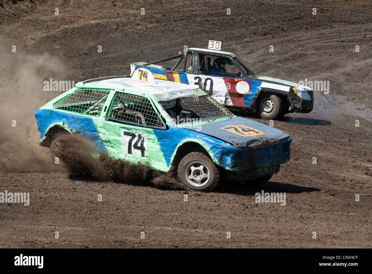 Two race cars speed hi-res stock photography and images - Alamy