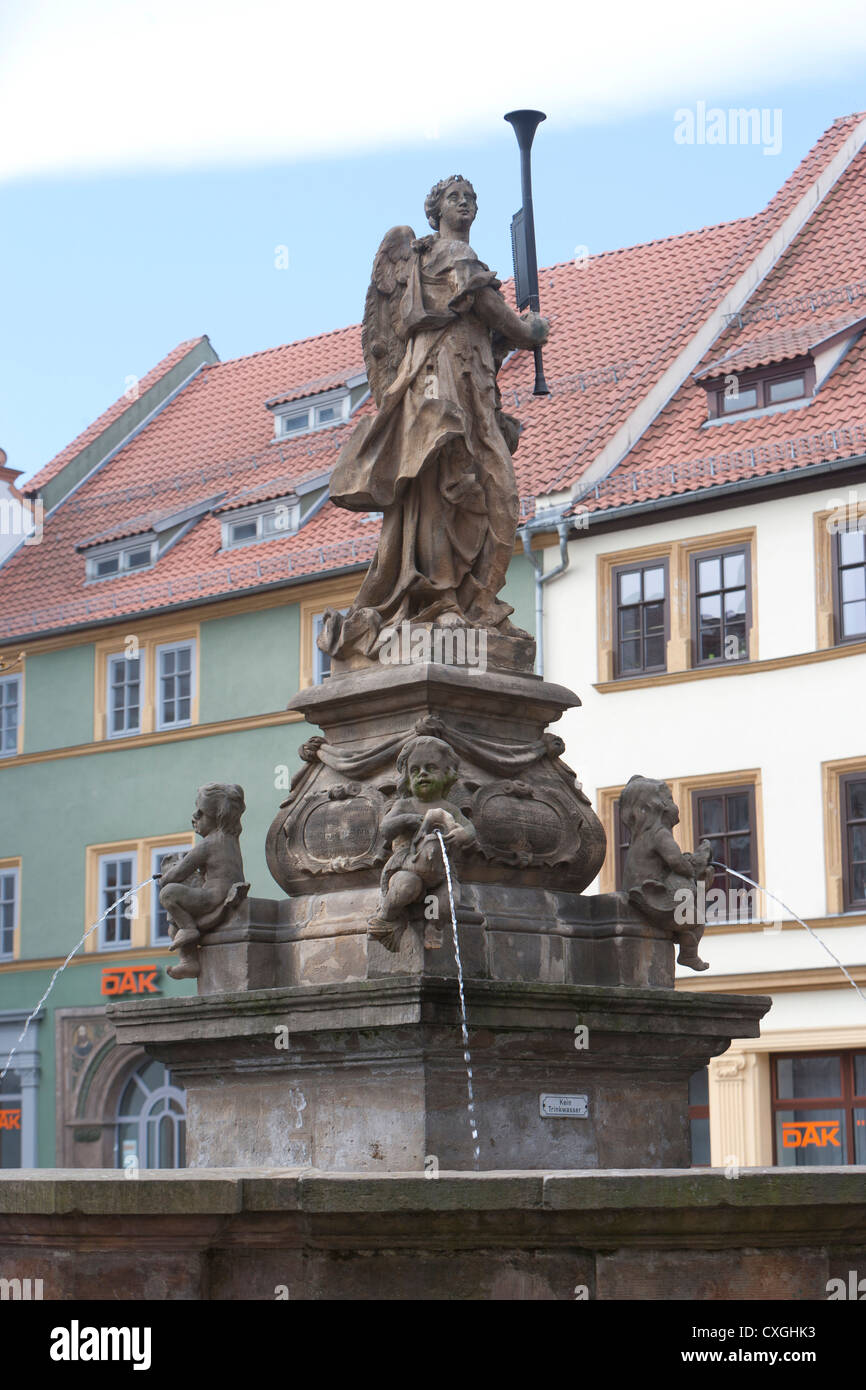 schellenbrunnen, well, market place, gotha, thuringia, germany Stock Photo - Alamy