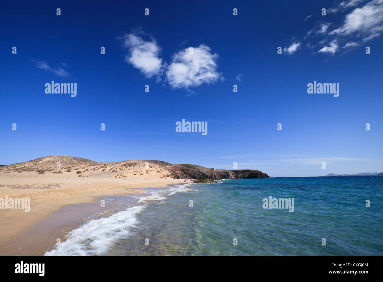 Natural sandy beach of papagayo hi-res stock photography and images - Alamy