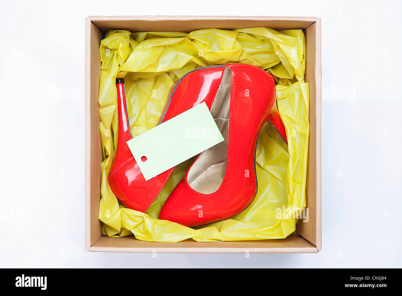 red shoes in the box Stock Photo - Alamy