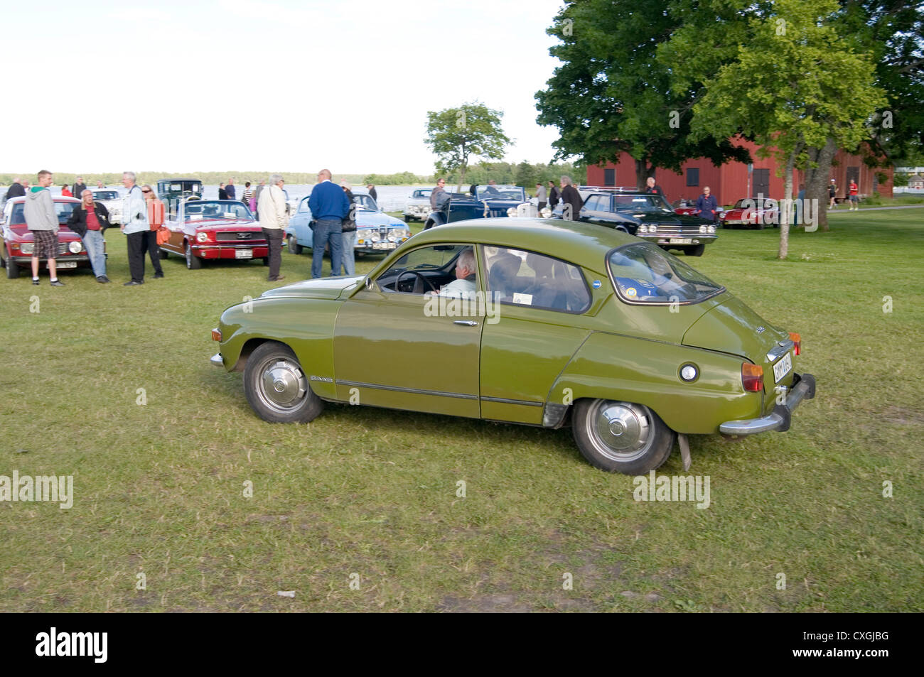 saab 95 sweden swedish classic car cars Stock Photo - Alamy
