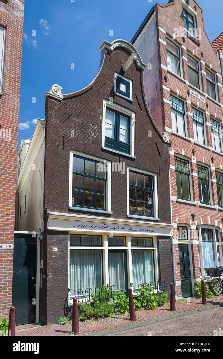 Leaning house in Amsterdam, Holland Stock Photo - Alamy