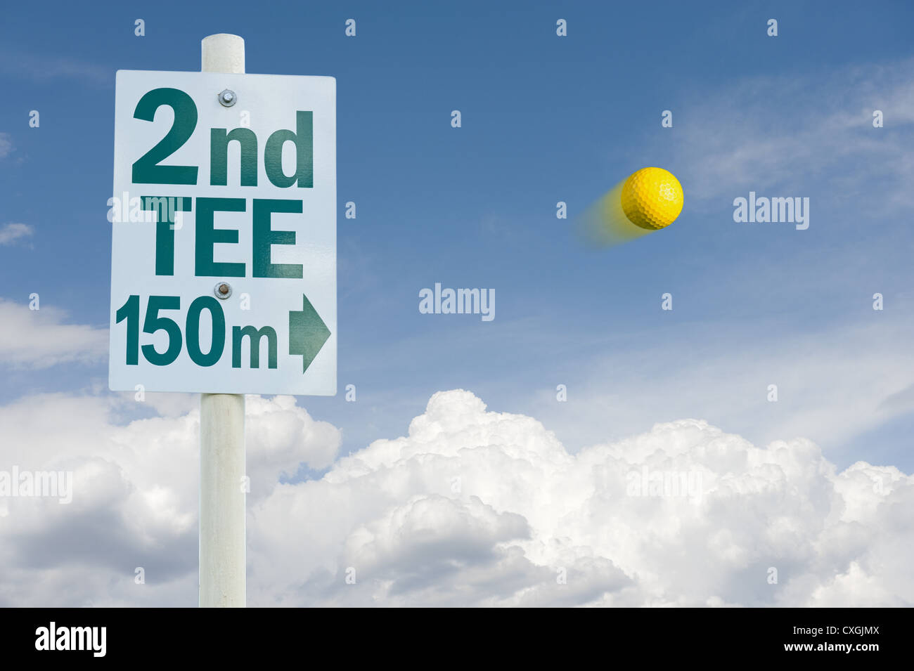 Golf ball in the flight Stock Photo - Alamy