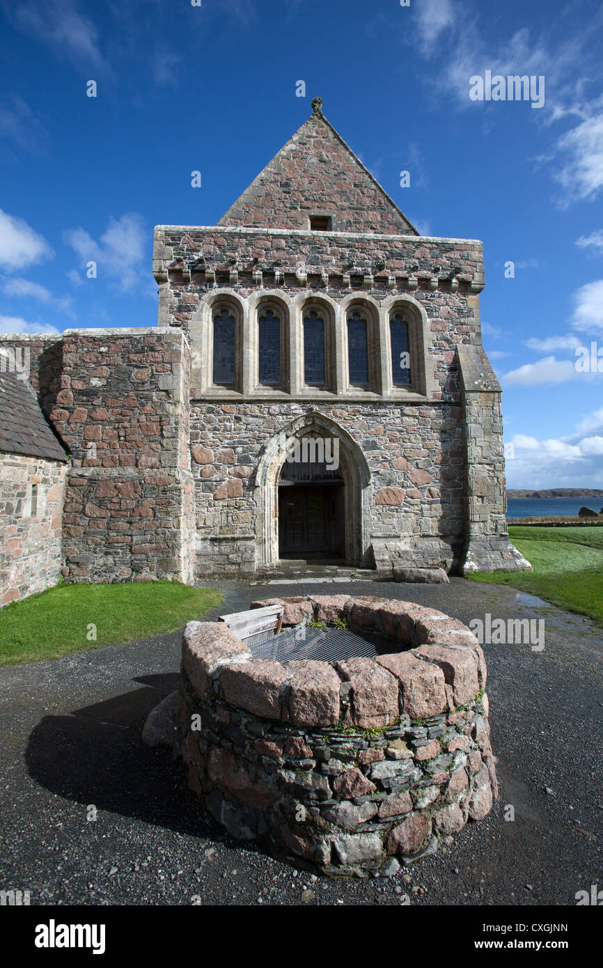 Isle of Iona, Scotland. Picturesque view of Iona Abbey Church Stock ...