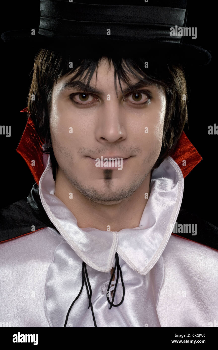 man in a suit of Count Dracula Stock Photo - Alamy