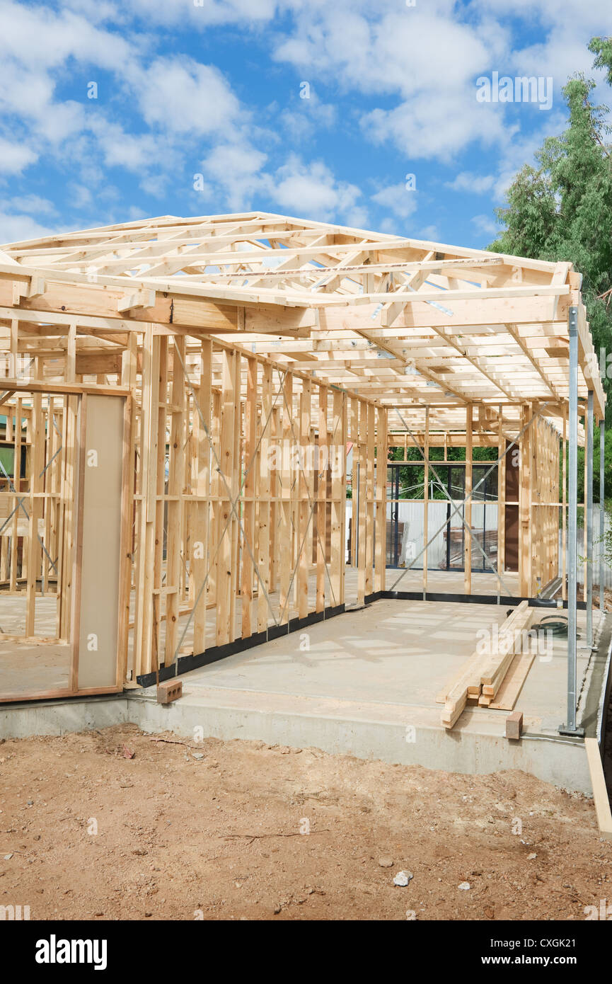 New home construction framing Stock Photo - Alamy